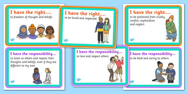 Rights And Responsibilities For Children Worksheets