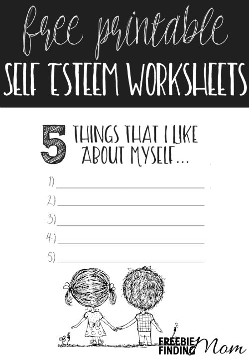 Self Esteem Printable Worksheets Free Printable Self Esteem | Free ...