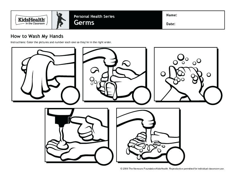 Washing Hands Coloring Page Free Printable Coloring Page To Teach ...