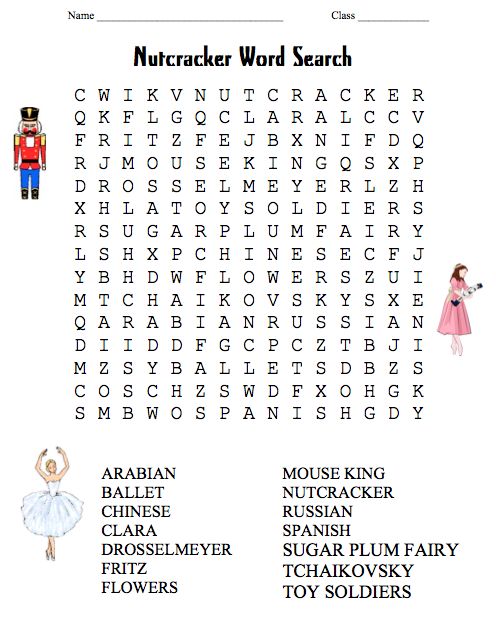 Nutcracker Ballet Worksheets