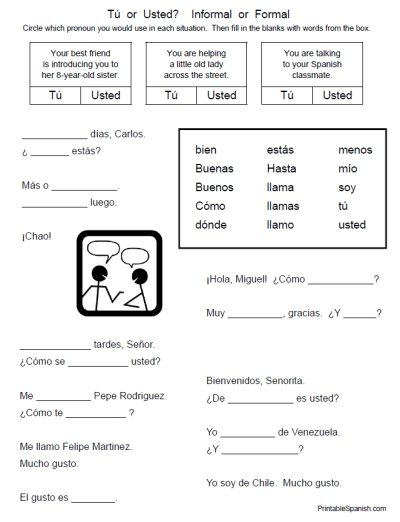 4th Grade Spanish Worksheets Worksheets For All | Free Worksheets Samples
