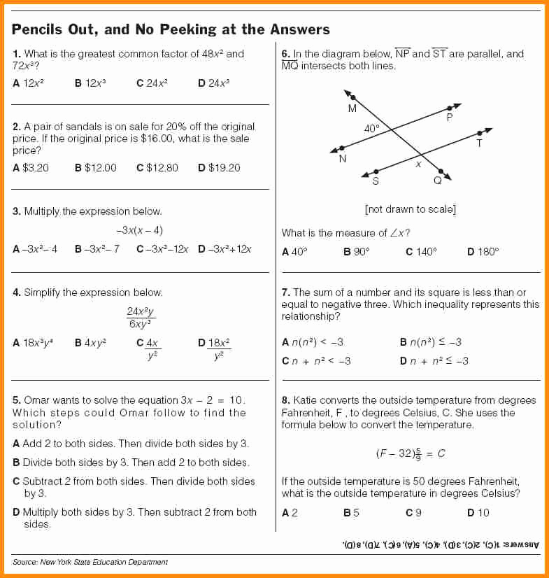 English Problem Solving Worksheets
