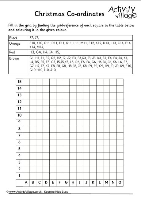Christmas Plotting Points Worksheets