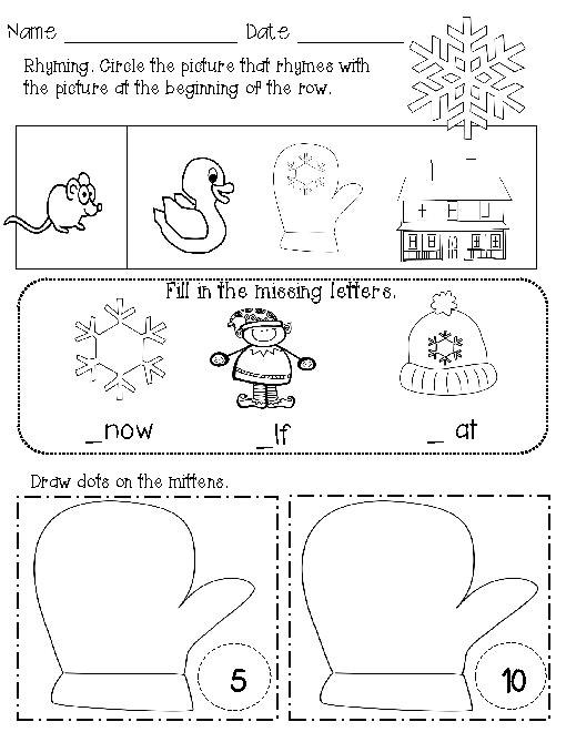 Christmas Themed Worksheets For Preschool 1405304 | Free Worksheets Samples