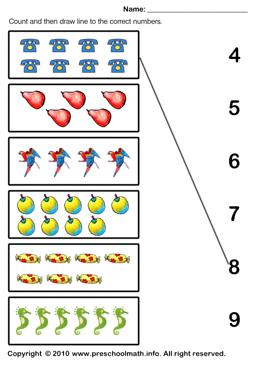 Free Kindergarten Counting Sets Worksheets 1253081 | Free Worksheets ...