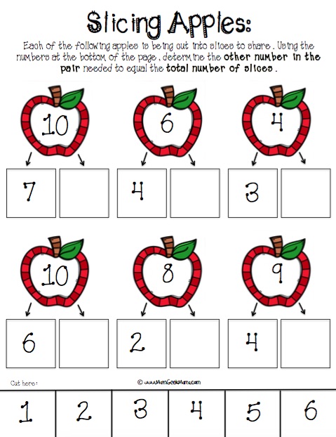 Apple Worksheets Kindergarten