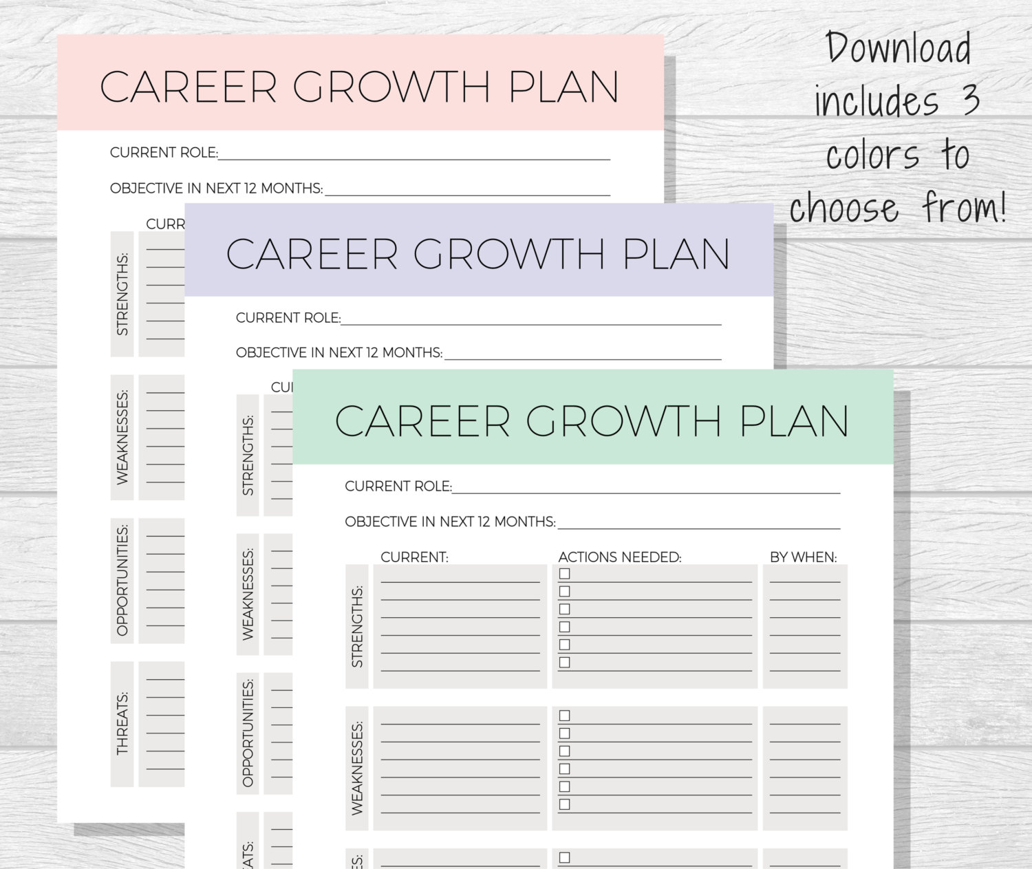 Career Goal Setting Worksheets
