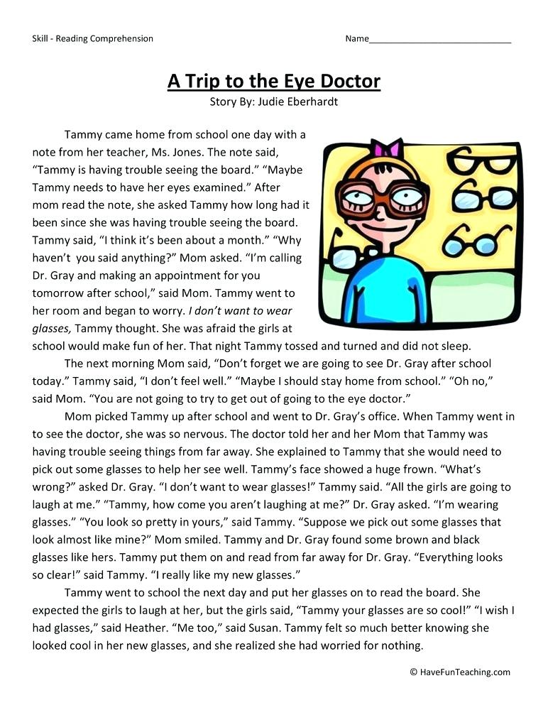 Grade Reading Comprehension Worksheets Inspirational Grade Reading ...