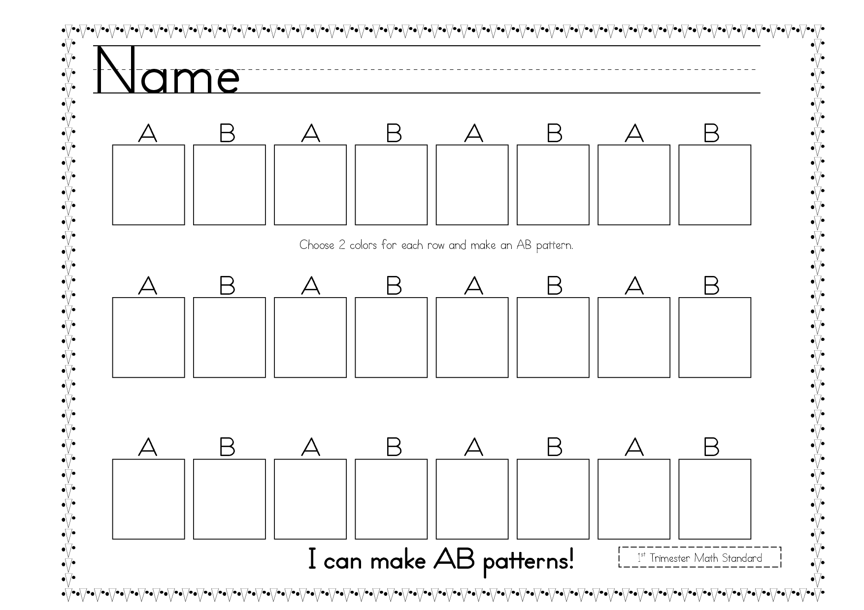 Kindergarten Ab Pattern Worksheets kindergarten-ab-pattern-worksheets