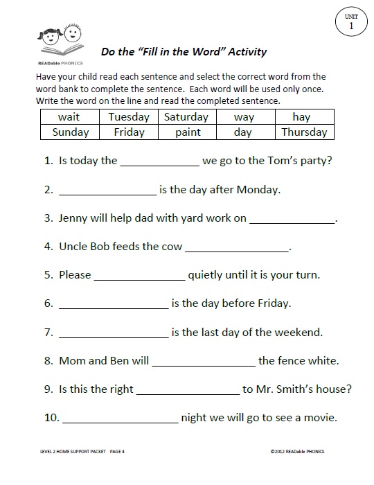 1st Grade Worksheets Language Arts