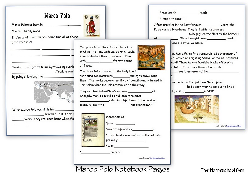 Marco Polo | Free Worksheets Samples