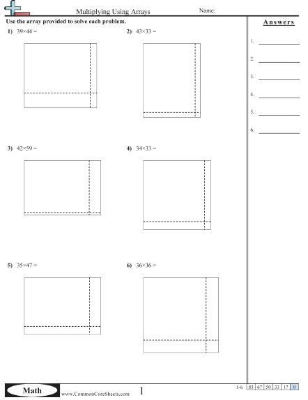 Multiplication Worksheets With Area Model | Free Worksheets Samples