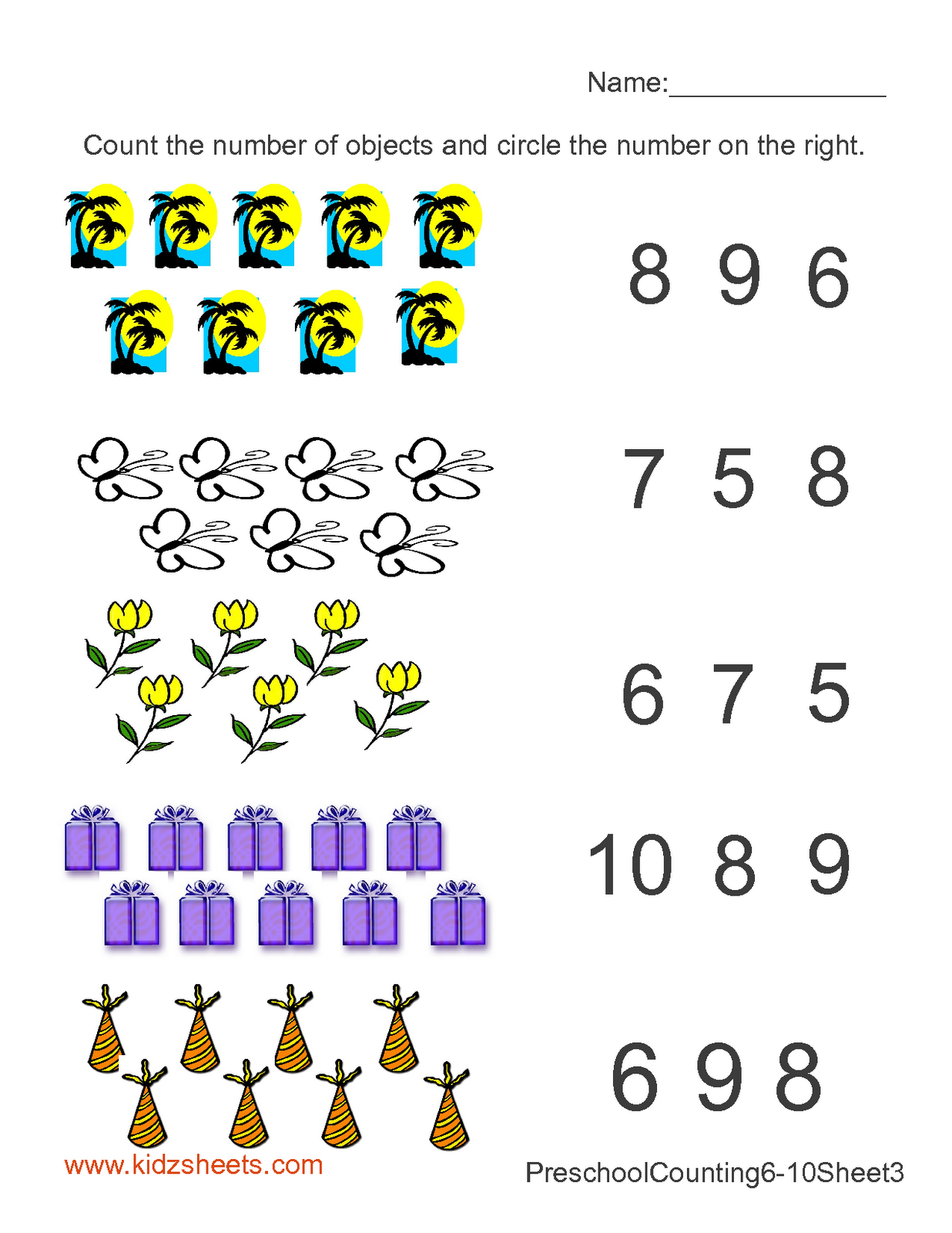 Numbers And Counting Worksheets