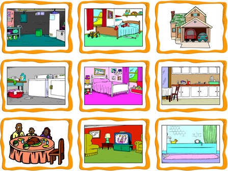 Parts Of The House Flashcards Worksheets