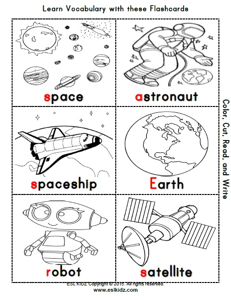 Space Worksheets For Kindergarten