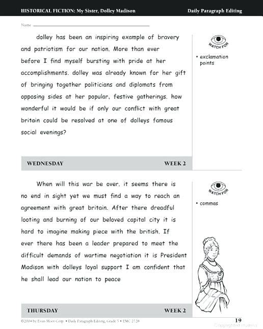 Paragraph Editing Worksheets