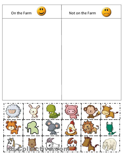 Animal Sorting Worksheets For Preschool 604892 | Free Worksheets Samples