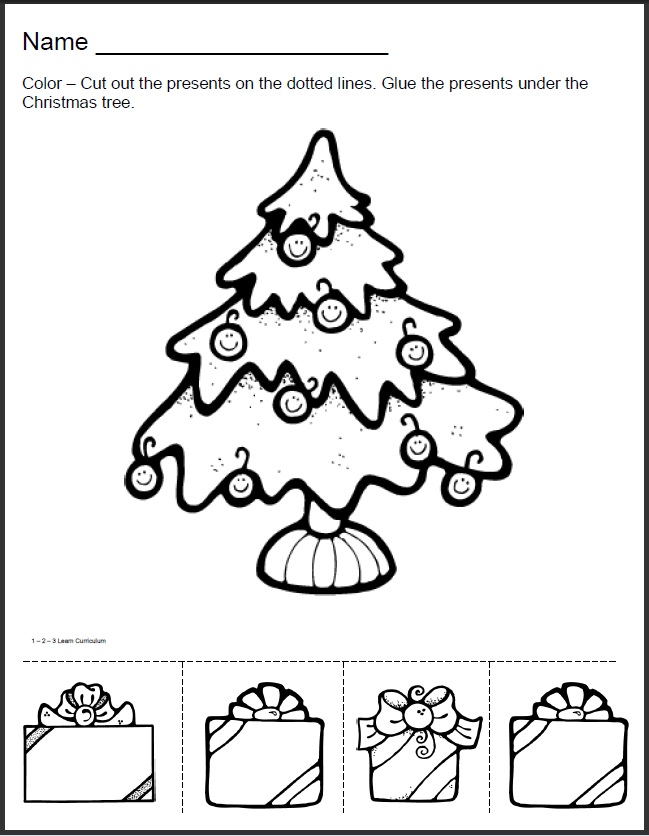 Christmas Preschool Worksheets Free