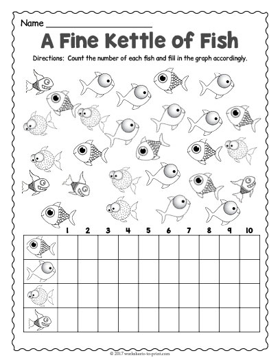 Counting Fish Worksheets