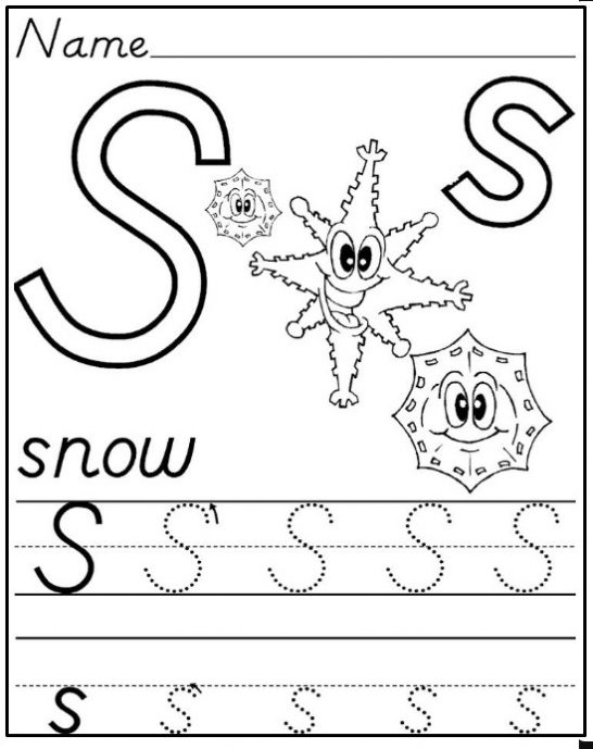 Free Printable Letter S Worksheets For Kindergarten Preschool | Free ...
