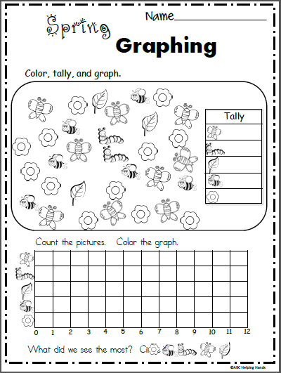 Free Spring Graphing Worksheet For Kindergarten | Free Worksheets Samples