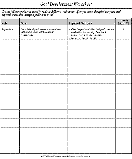 Goal Development Worksheet | Free Worksheets Samples