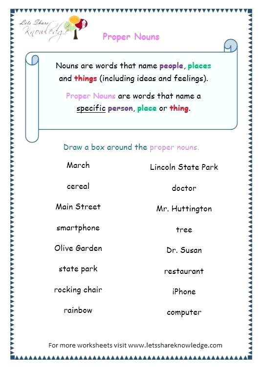 Grammar Nouns Worksheets Inspiration Grade 7 For Your 3 Free | Free ...