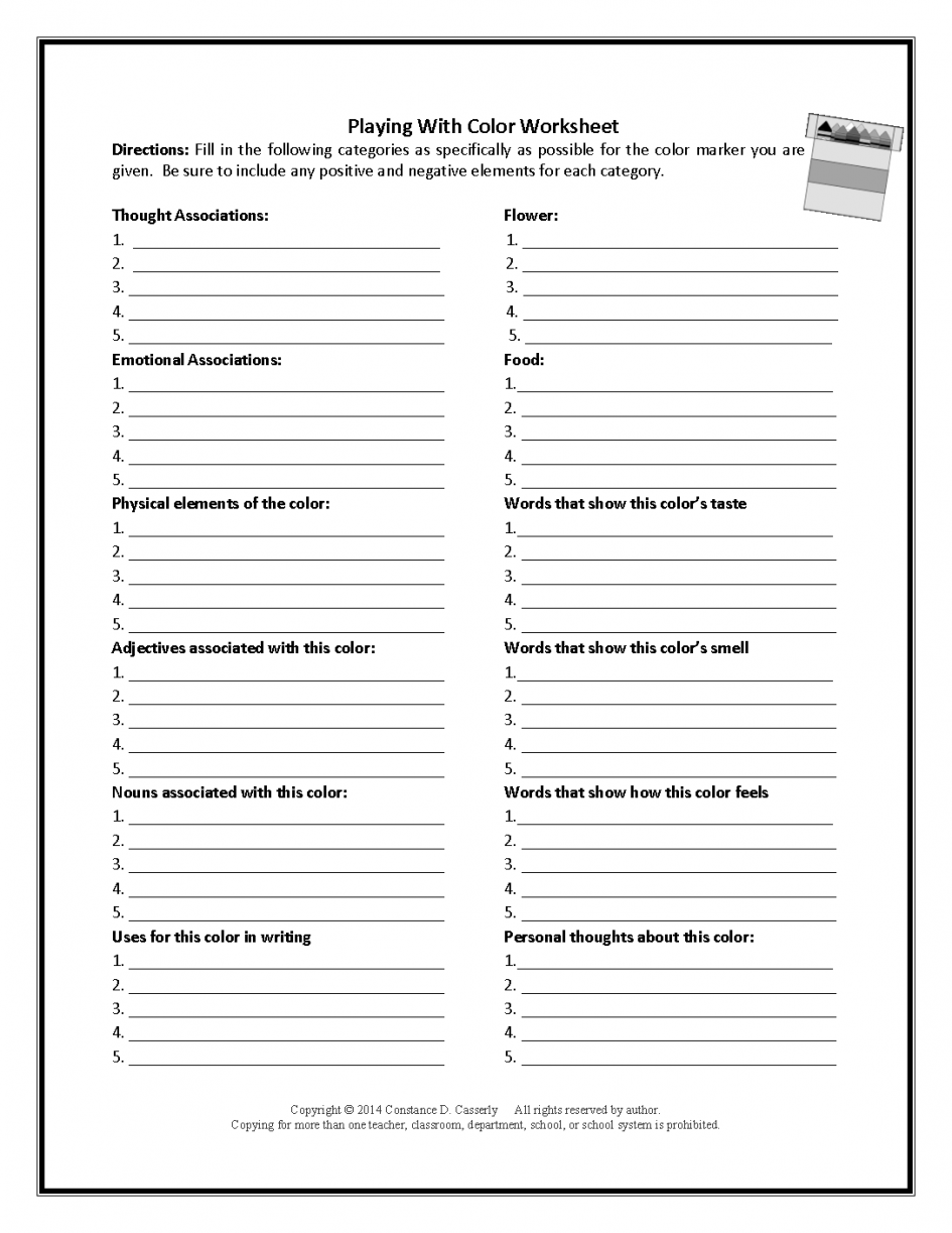 Study Skills Worksheets