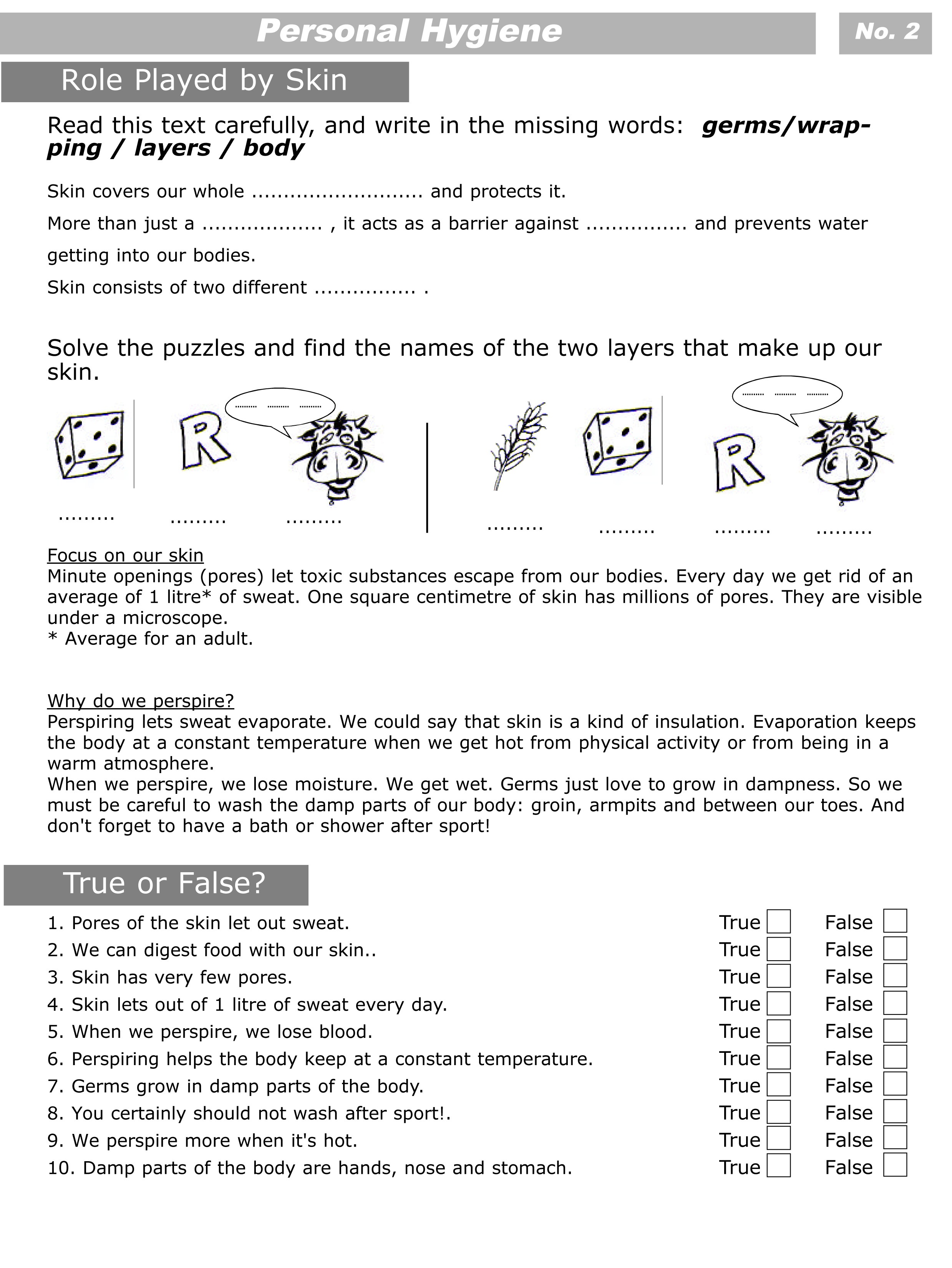 Hygiene Worksheets For High School hygiene-worksheets-for-high-school