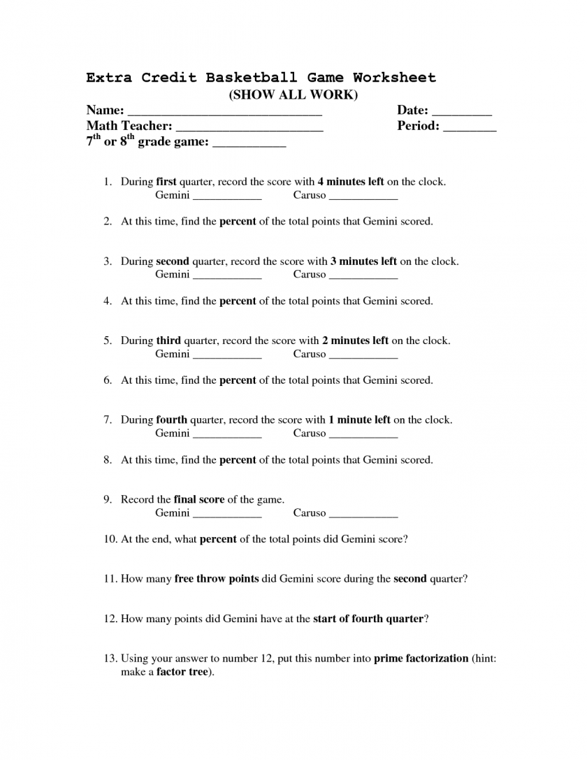 Math Extra Credit Worksheet Best Images Of Dimensions Wellness | Free ...