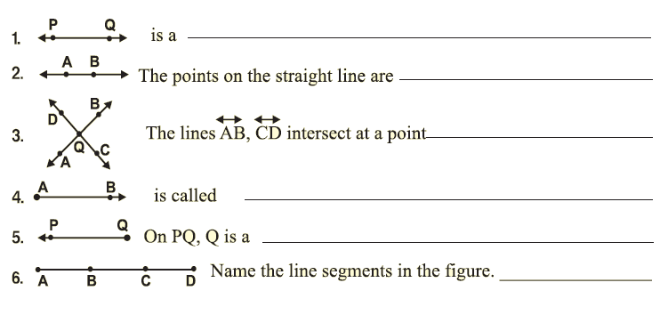 Point Line Line Segment Ray Worksheet | Free Worksheets Samples