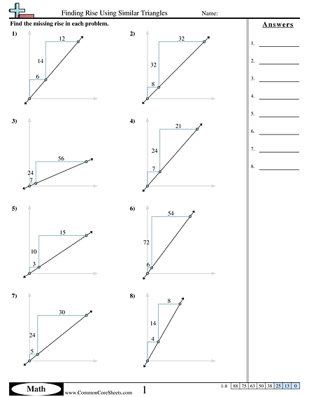 7th Grade Slope Worksheets