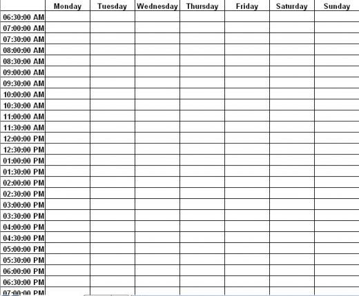 Time Management Template For College Students | Free Worksheets Samples