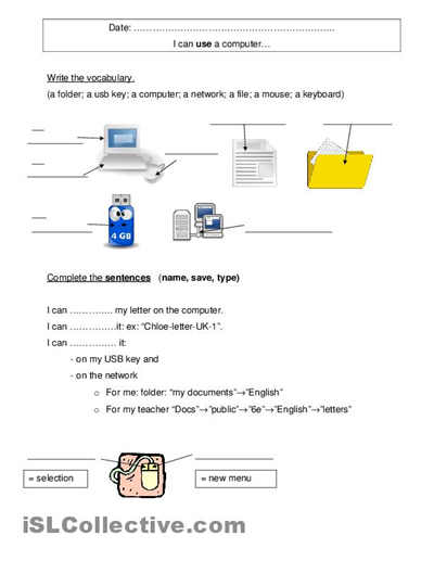 Free Computer Worksheets