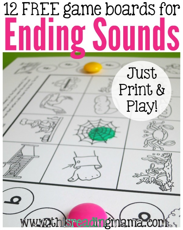 Ending Sounds Games | Free Worksheets Samples