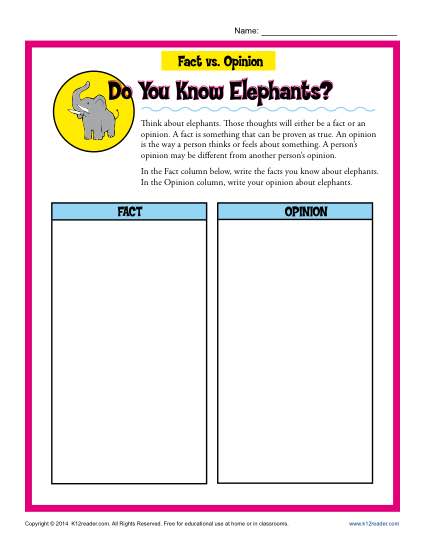 Do You Know Elephants | Free Worksheets Samples