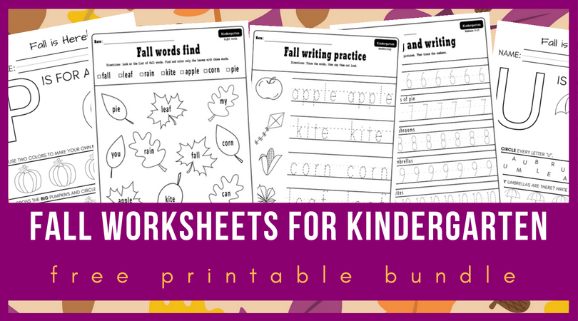 Fall Worksheets Kindergarten Printable For Free | Free Worksheets Samples