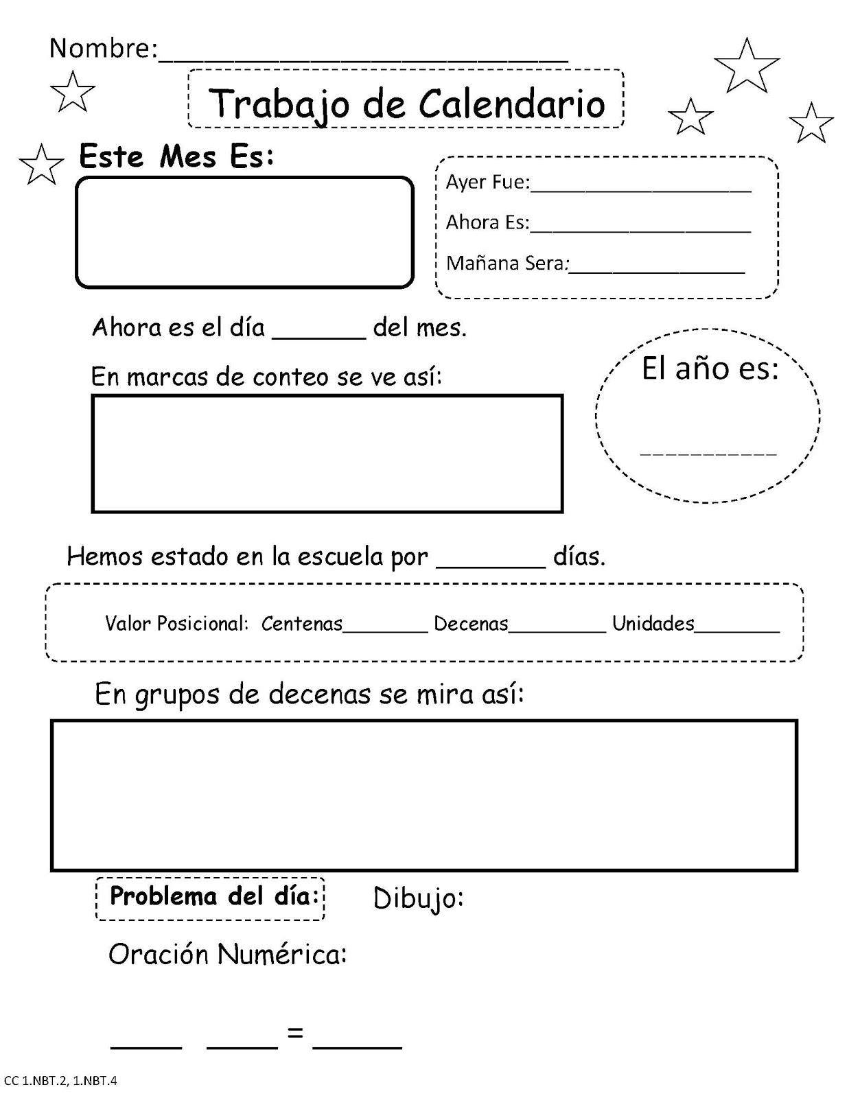 Worksheets In Spanish For First Grade | Free Worksheets Samples
