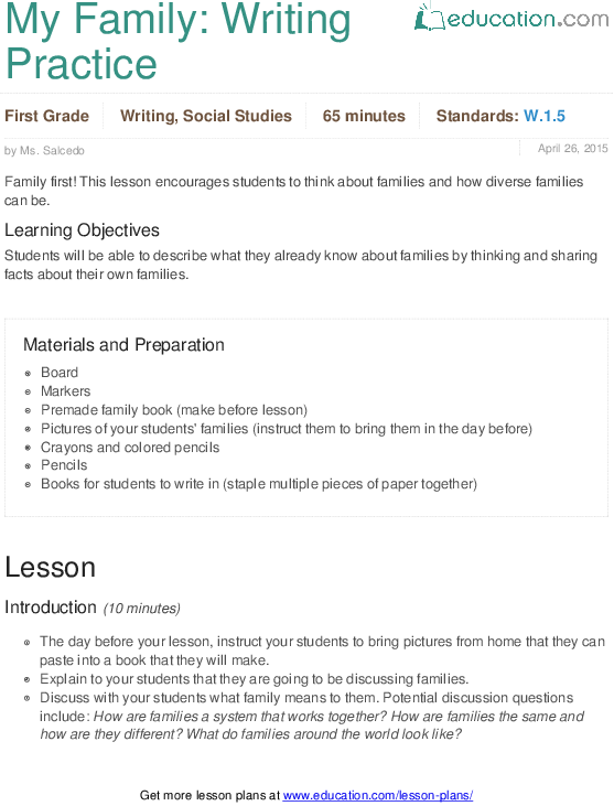 Family Roles And Responsibilities Worksheets