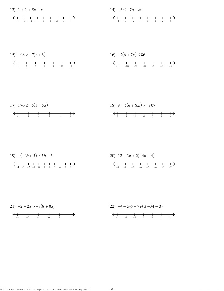 Two Step Equations And Inequalities Worksheet | Free Worksheets Samples