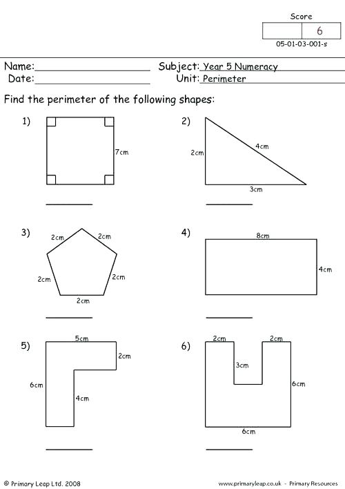 Applied Math Worksheets