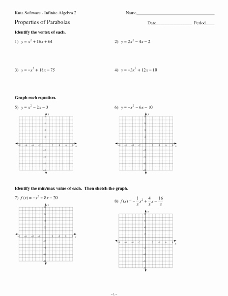 Vertex Form Of A Parabola Worksheet Answers Worksheets For All | Free ...
