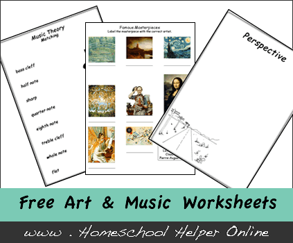 Art And Music Worksheets | Free Worksheets Samples