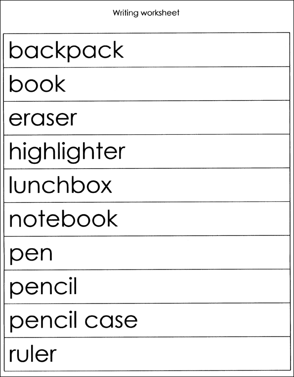 Worksheets About School