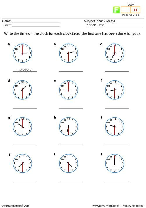 Primary 2 Worksheets