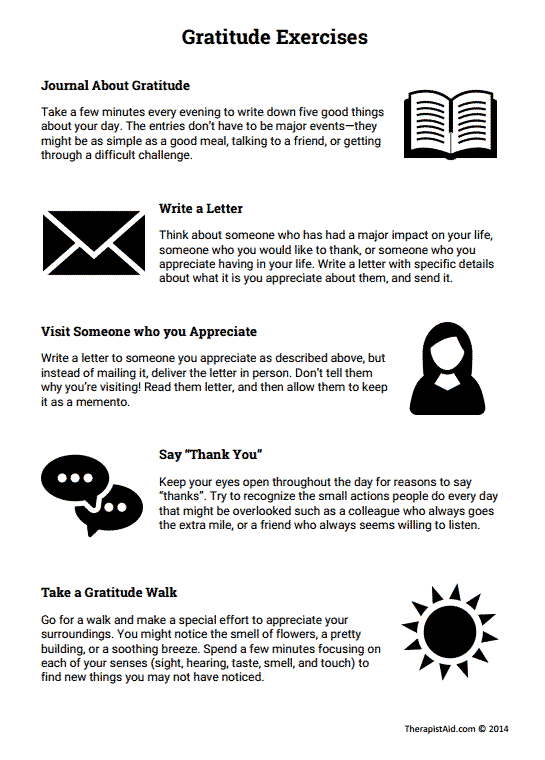 Gratitude Exercises (worksheet | Free Worksheets Samples