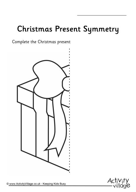 Christmas Symmetry Worksheets