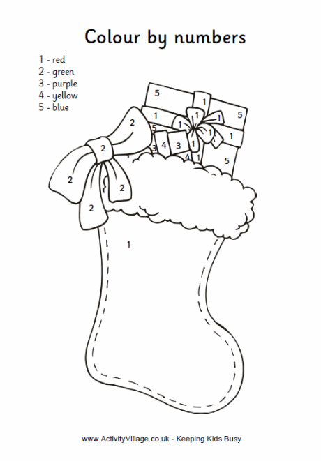 Christmas Stocking Colouring Pages | Free Worksheets Samples