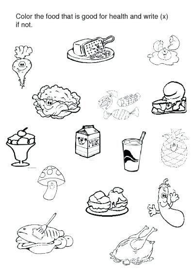 Healthy Food Printables For Preschool Healthy Food Coloring Pages ...