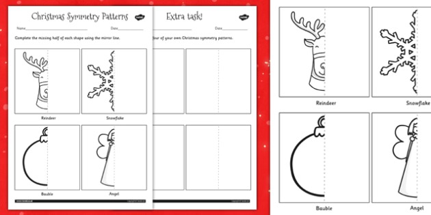 Christmas Symmetry Worksheet | Free Worksheets Samples